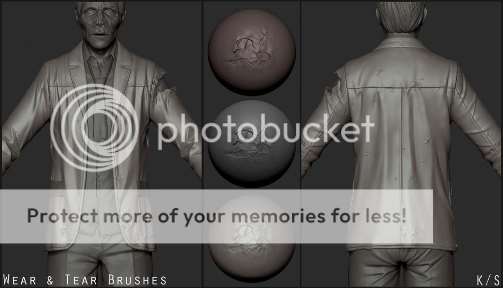 Zbrush Wear and Tear Brushes — polycount